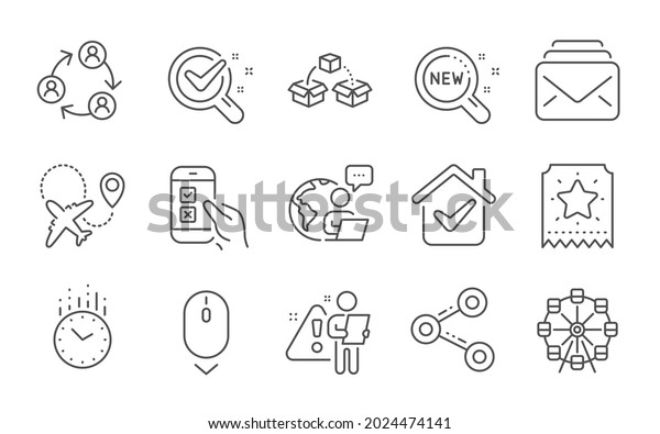 Ferris Wheel Parcel Shipping Mail Line Stock Vector (Royalty Free ...