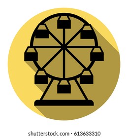 Ferris Wheel Sign Vector Flat Black Stock Vector (Royalty Free ...