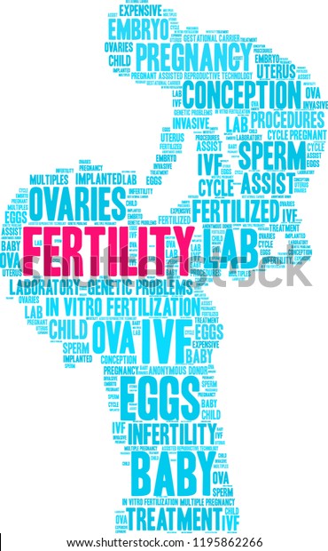 Fertility Word Cloud On White Background Stock Vector (Royalty Free ...