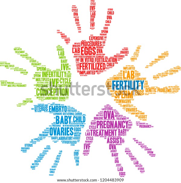 Fertility Word Cloud On White Background Stock Vector (Royalty Free ...