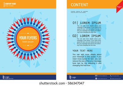 Festival Brochure Design Template Vector Blue Stock Vector (Royalty ...