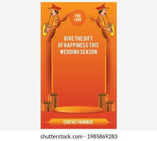 Festival Wedding Offer Layout Vector Illustration Stock Vector (Royalty ...