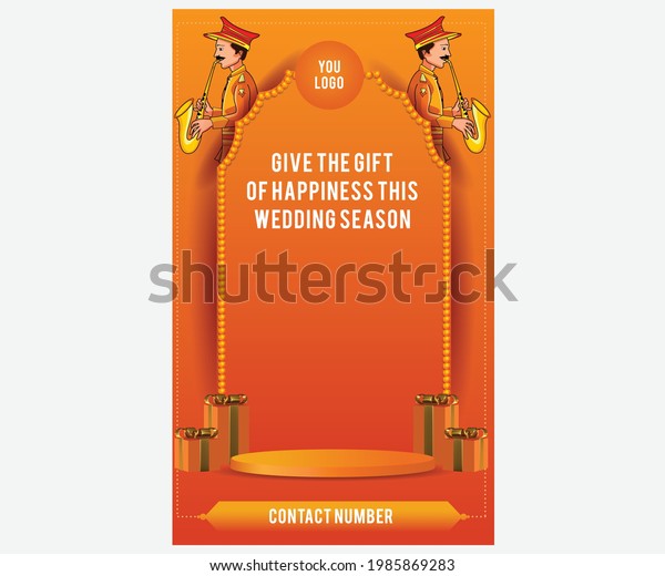 Festival Wedding Offer Layout Vector Illustration Stock Vector (Royalty ...