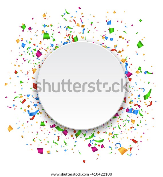 Festive Celebration Bright Confetti Circle Frame Stock Vector (Royalty ...