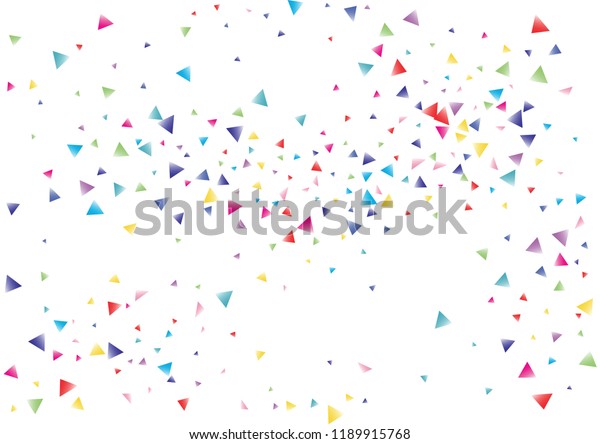 Festive Color Triangle Confetti Background Abstract Stock Vector ...