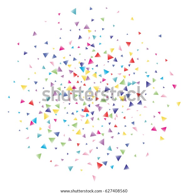 Festive Colorful Triangle Confetti Background Vector Stock Vector ...