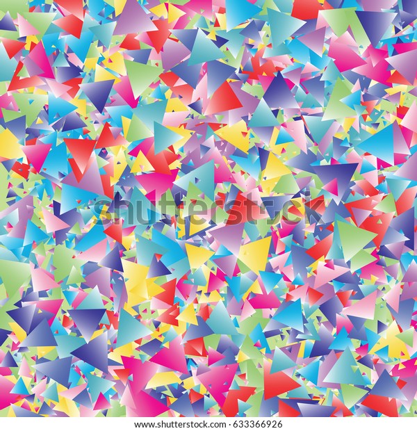 Festive Colorful Triangle Confetti Background Square Stock Vector ...