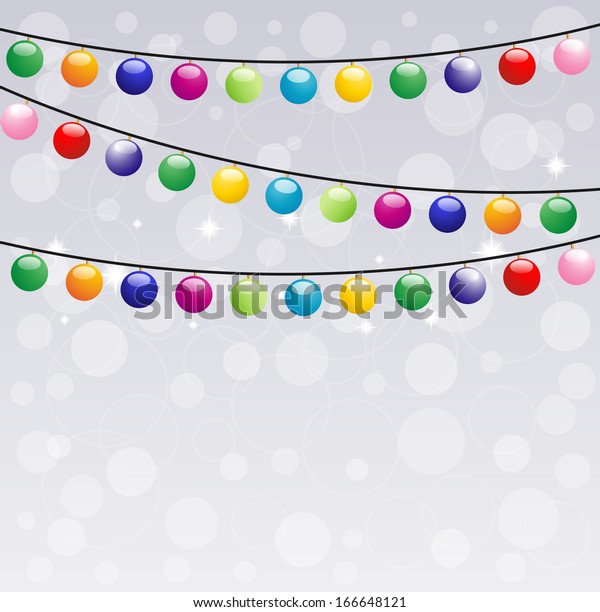 Festive Garland Background Designvector Illustration Stock Vector ...