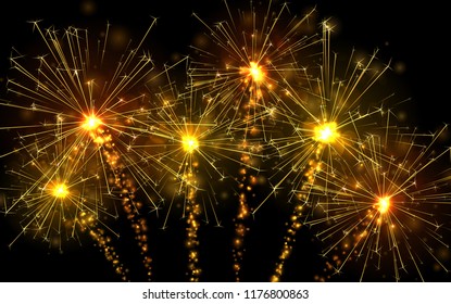 Fireworks Splash Explosion Background Icon Vector Stock Vector (Royalty ...