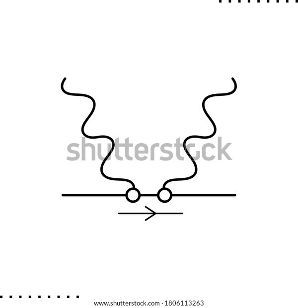 Feynman Diagram Vector Icon Outline Stock Vector (Royalty Free ...