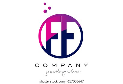 Ff F F Circle Letter Logo Stock Vector (Royalty Free) 617088647 ...
