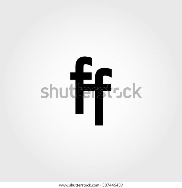 Ff Lowercase Logo Black Interrelated Stock Vector (Royalty Free ...