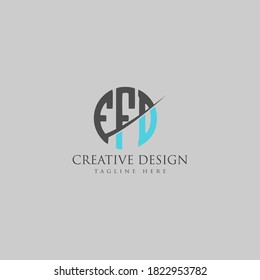 Ffd Letter Logo Design Cross Monogram Stock Vector (Royalty Free ...