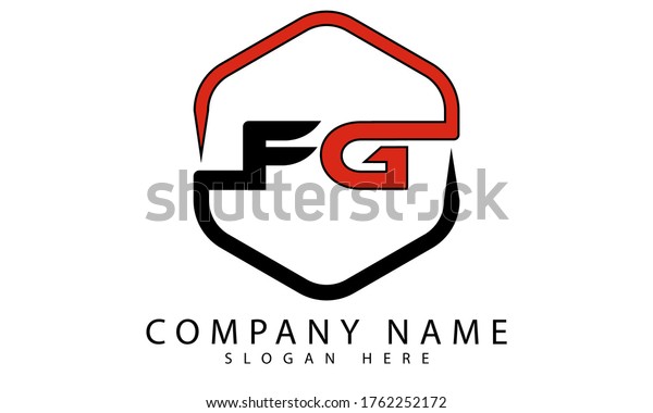 Diseño de plantilla de vectores de logotipo inicial basado en letras FG.