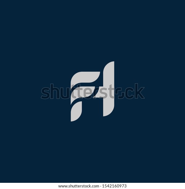 Fh Hf Font Designs Logo Icons: vector de stock (libre de regalías ...