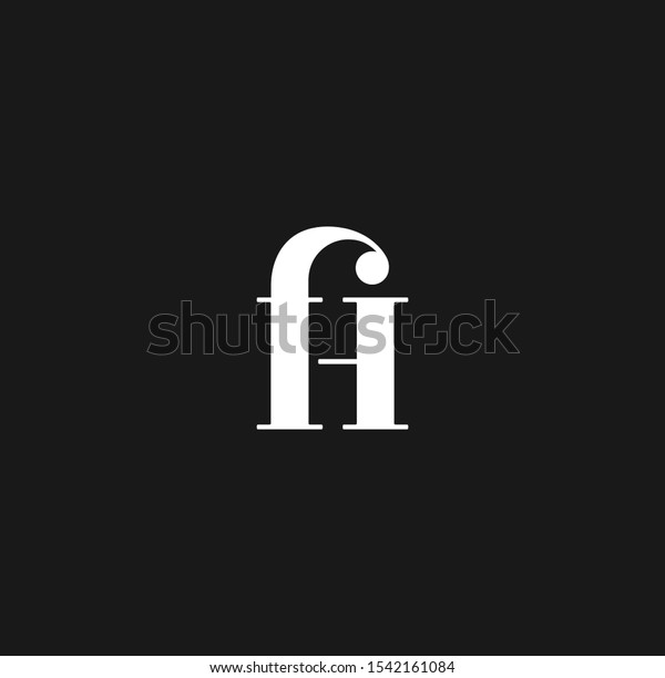 Fh Hf Font Designs Logo Icons: vector de stock (libre de regalías ...
