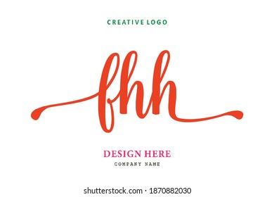 Fhh Lettering Logo Simple Easy Understand Stock Vector (Royalty Free ...