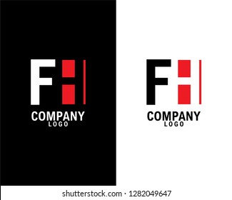 Fhhf Initial Abstract Company Logo Design: เวกเตอร์สต็อก (ปลอดค่า ...