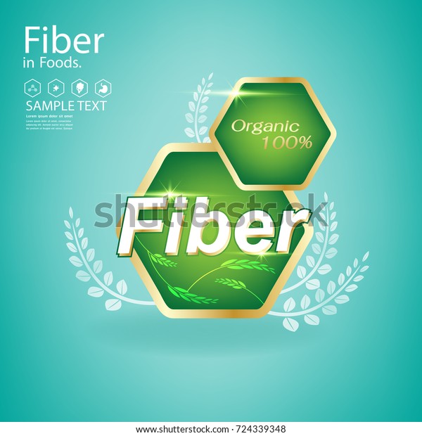 Fiber Foods Vitamin Vector Concept Label Stock Vector (Royalty Free ...