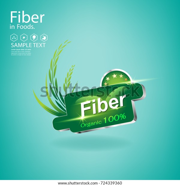 Fiber Foods Vitamin Vector Concept Label Stock Vector (Royalty Free ...