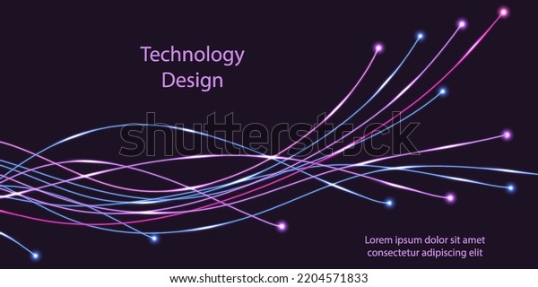 Fiber Optic Technology Design Swirl Fibre Stock Vector (Royalty Free ...