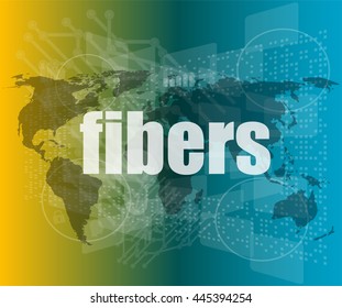 Fibers Word On Digital Screen Mission Stock Vector (Royalty Free ...