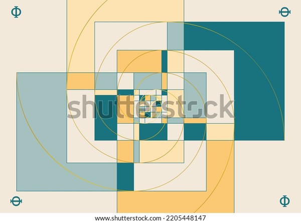 Fibonacci Spiral Sacred Geometry Golden Mean Stock Vector (Royalty Free ...