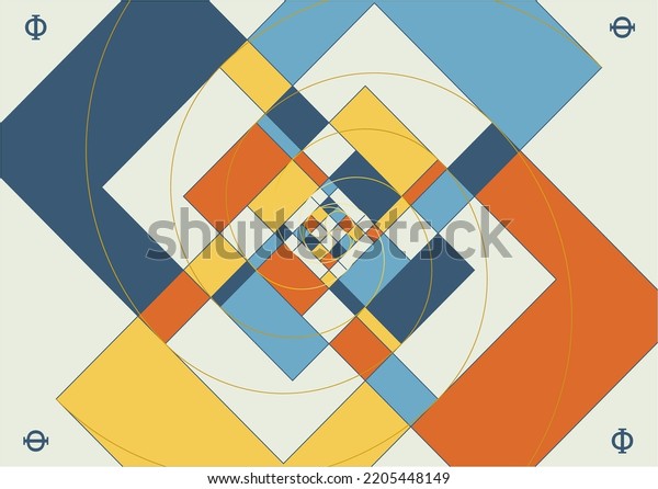 Fibonacci Spiral Sacred Geometry Golden Mean Stock Vector (Royalty Free ...