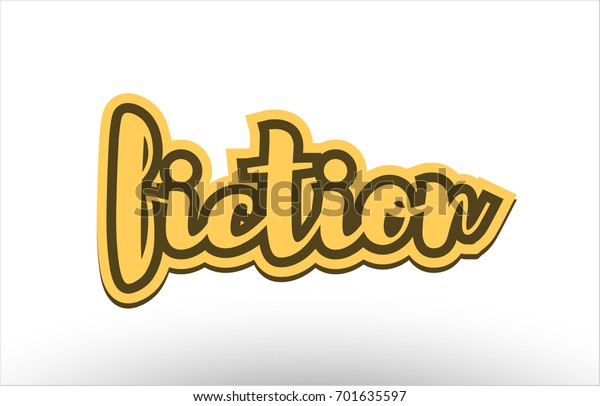 Fiction Hand Written Text Writing Calligraphy Stock Vector (Royalty ...