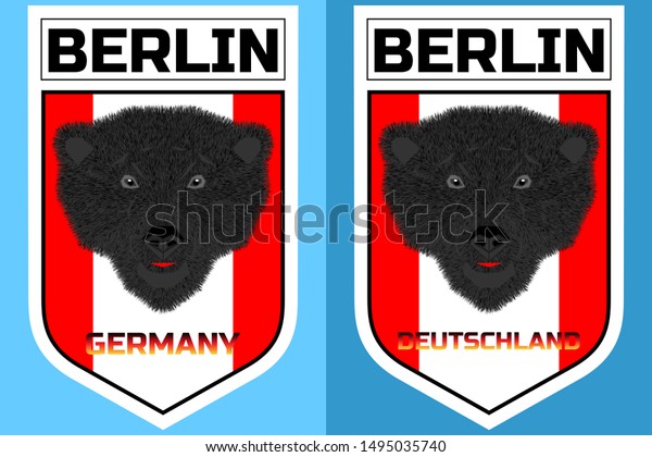 Fictional Shield Coat Arms City Berlin Stock Vector (Royalty Free ...