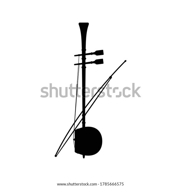 Fiddle Music Instrument Silhouette Vector On Stock Vector (Royalty Free ...