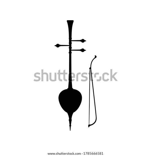 Fiddle Music Instrument Silhouette Vector On: เวกเตอร์สต็อก (ปลอดค่า ...