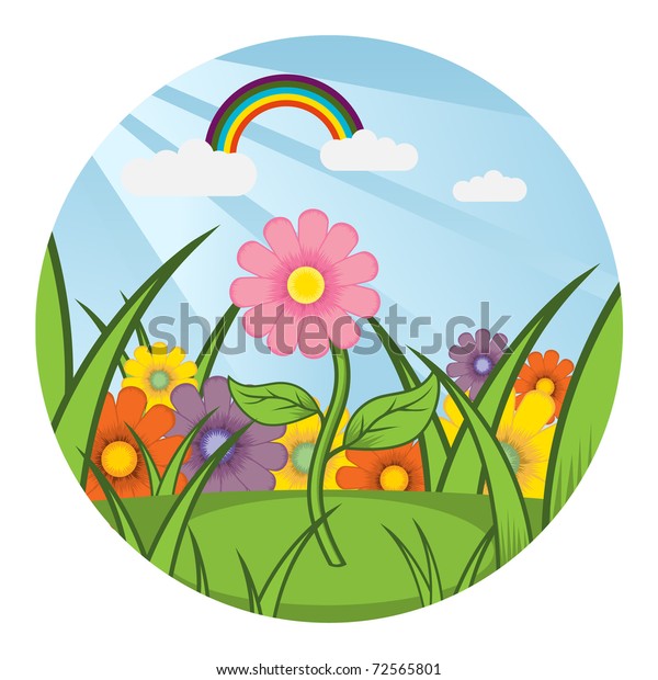 Field Flowers Vector Illustration Stock Vector (Royalty Free) 72565801 ...