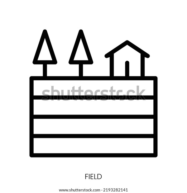 Field Icon Line Art Style Design Stock Vector (Royalty Free) 2193282141 ...