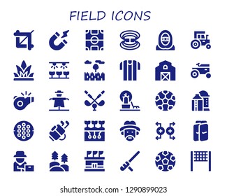 Field Icon Set 30 Filled Field: vector de stock (libre de regalías ...
