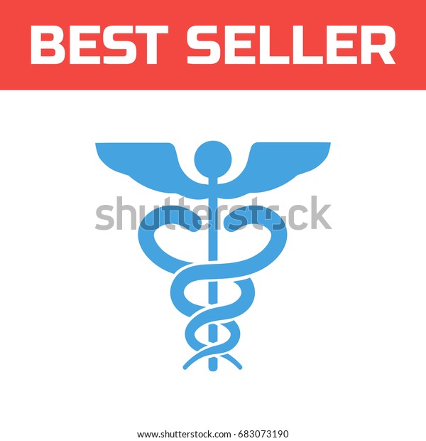 Field Medicine Icon Caduceus Blue Logo Stock Vector (Royalty Free ...