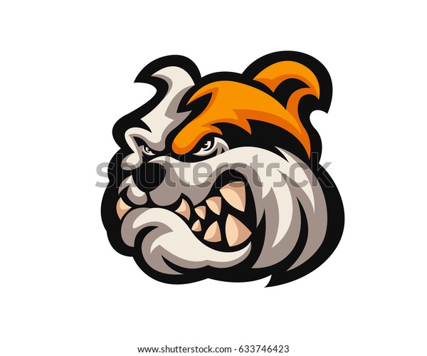 Fierce Angry Dog Character Logo Bulldog Stock Vector (Royalty Free ...