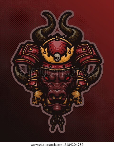Minotaurs feroces con el logotipo de: vector de stock (libre de ...