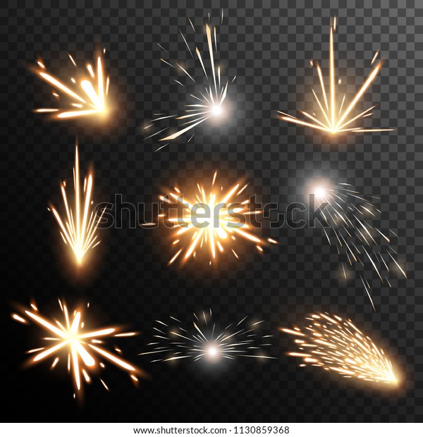 Fiery Sparks Collection Light Effect Big Stock Vector (Royalty Free ...