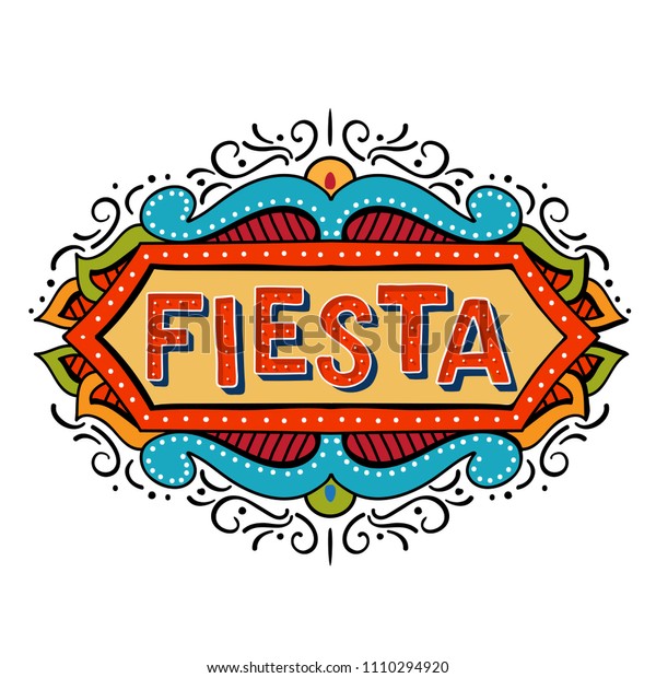 Fiesta Banner Poster Concept Design Mexican Stock Vector (Royalty Free ...