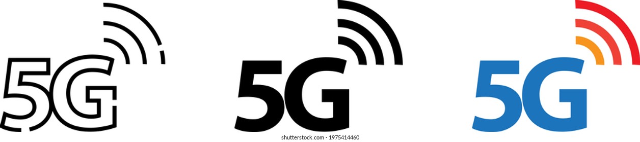 Fifth Generation Technology 5g Icon Vector Stock Vector (Royalty Free ...