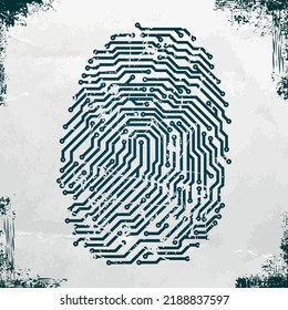 Figer Print Make Digital Lines Stock Vector (Royalty Free) 2188837597 ...