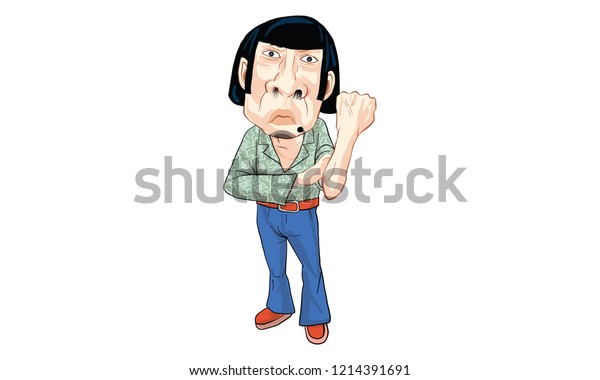 Fight Action Man Action Cartoon Vector Stock Vector (Royalty Free ...