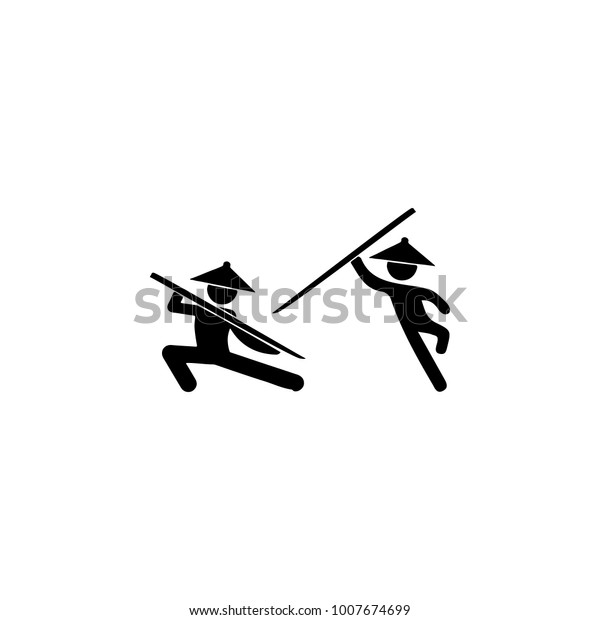 Fight Chinese Fighters Icon Elements Fighting Stock Vector (Royalty ...