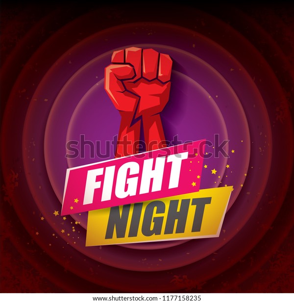 Fight Night Vector Modern Poster Text Stock Vector (Royalty Free ...