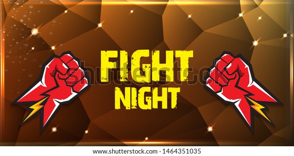 Fight Night Vector Modern Poster Text Stock Vector (Royalty Free ...