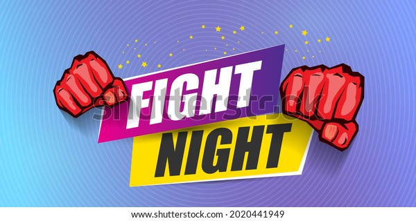 Fight Night Vector Modern Poster Text Stock Vector (Royalty Free ...