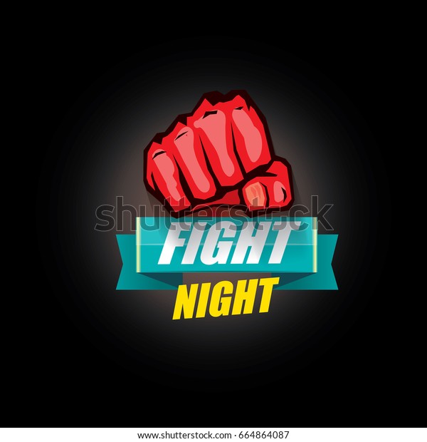 Fight Night Vector Modern Poster Text Stock Vector (Royalty Free ...