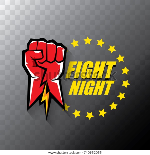 Fight Night Vector Modern Poster Text Stock Vector (Royalty Free ...