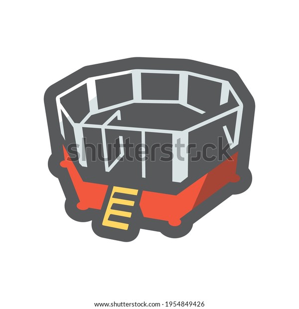Fight Octagon Ring Vector Icon Cartoon Stock Vector (Royalty Free ...